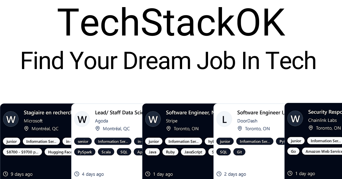 150 Jobs Found for Full Stack Developer in Montreal, QC | TechStackOK